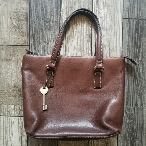 Fossil | Bags | Fossil Brown Leather Bag | Poshmark